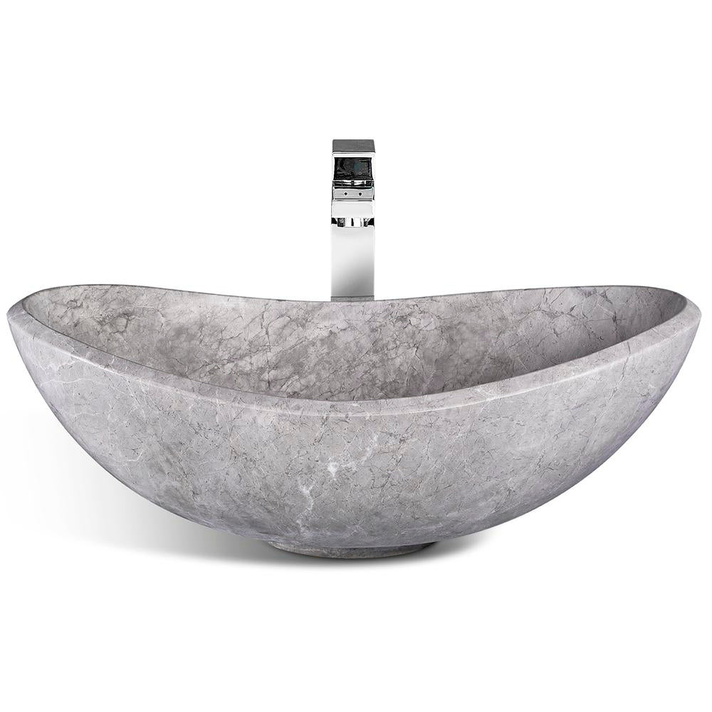 Ice Marble Vessel Sink | Solid Stone | LMS-010 22" – Unik Stone