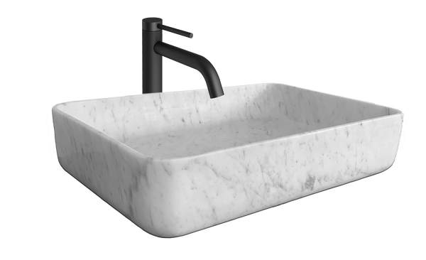 Rectangular Ice Marble Vessel Sink | Solid Stone | 20" – Unik Stone